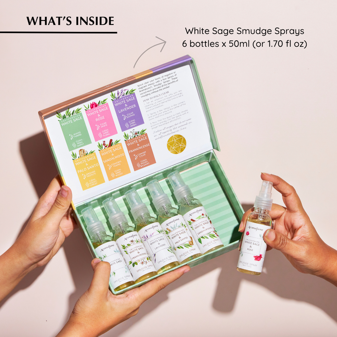 White Sage Smudge Spray Gift Set | White Sage Incense & Cleansing ...